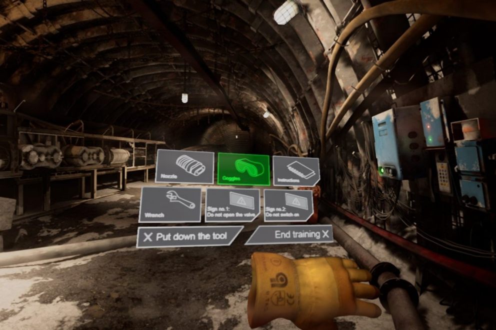 VR mine simulation | our Portfolio | 4Experience.co: Virtual Reality Studio