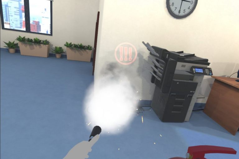 VR fire extinguisher training for your team | 4Experience's AR/VR portfolio
