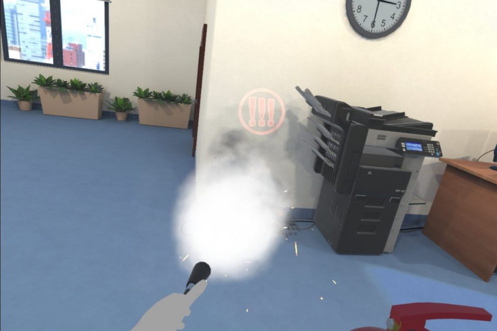 VR fire extinguisher training for your team | 4Experience's AR/VR portfolio